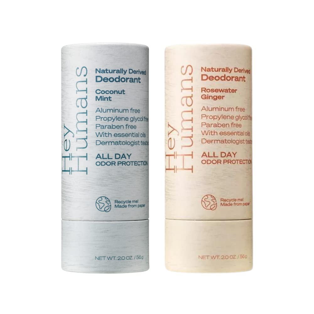 Hey Humans Natural Deodorant Variety Pack (Coconut Mint + Rosewater Gi