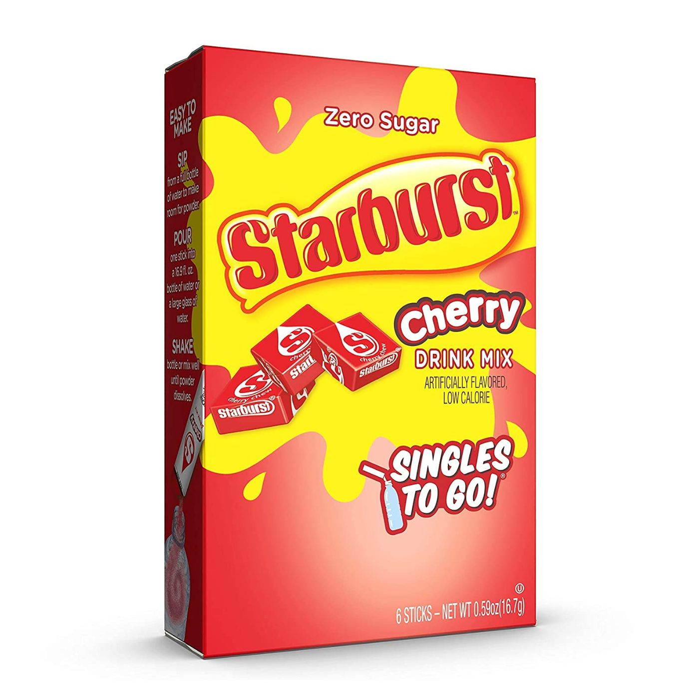 Starburst Strawberry Singles To Go Drink Mix, 0.43 OZ, 6 CT
