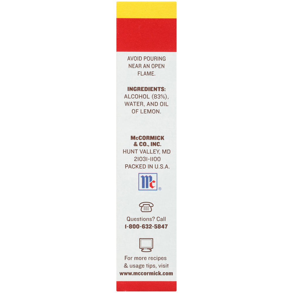 McCormick Pure Lemon Extract, 2 Fl Oz | Trustables