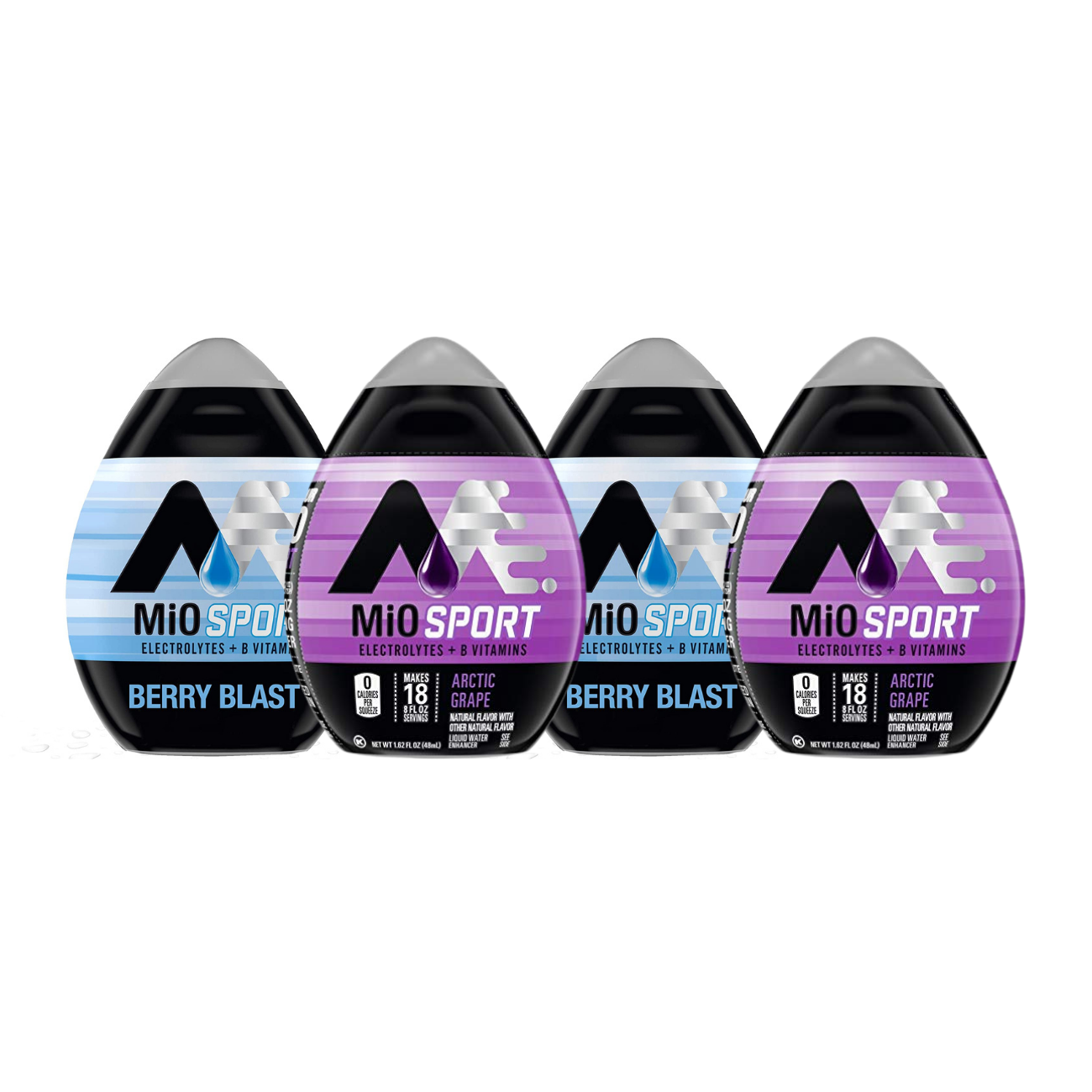 MiO Fit Liquid Water Enhancer Variety Pack, 2 Berry Blast, 2 Arctic Gr