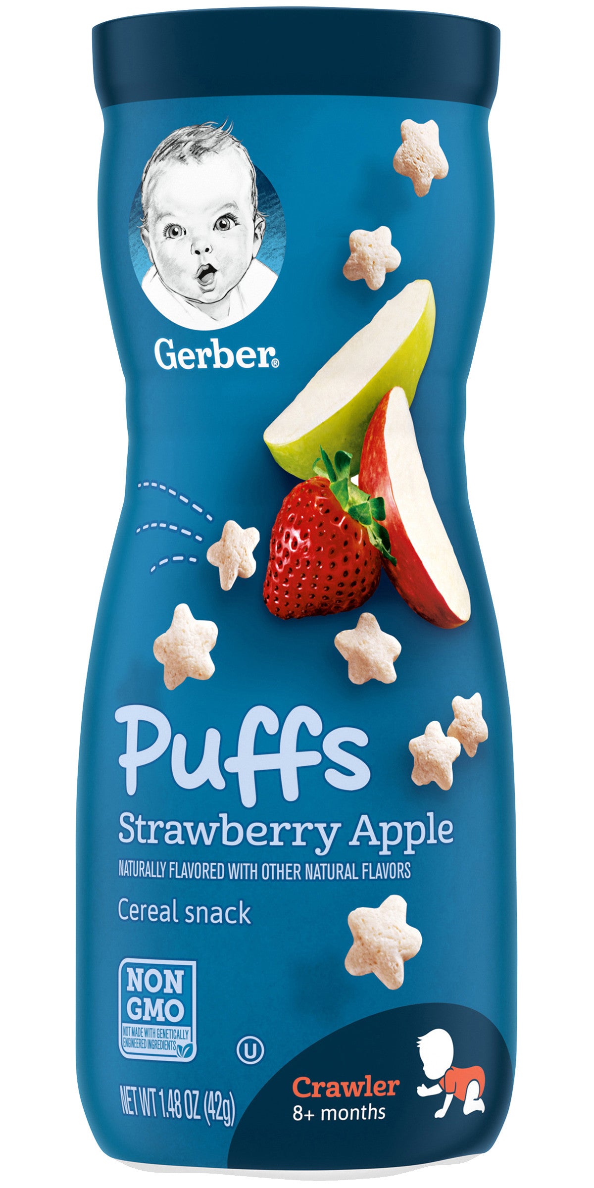 Gerber Puffs Banana & Strawberry Cereal Snack Variety Pack w/3 Banana
