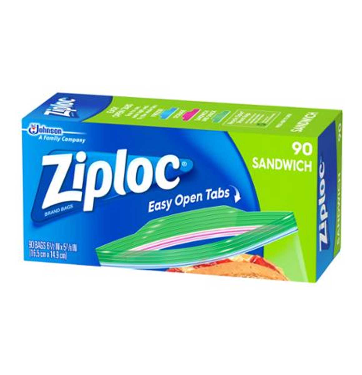 Ziploc Smart Zip Sandwich Bags, 90 CT