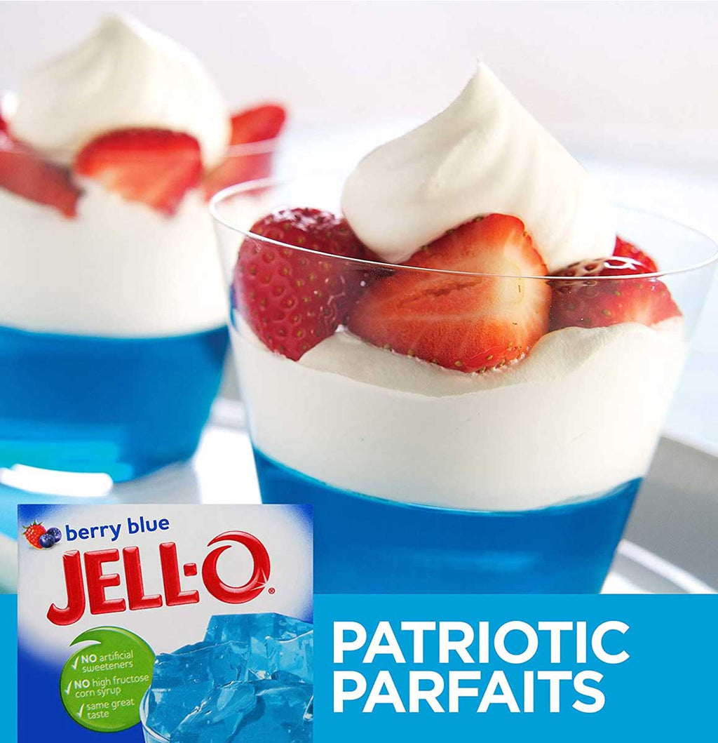 Jello Powder Jell-o Berry Blue Gelatin Dessert Jell-O 3oz 85g (2 Packs ...