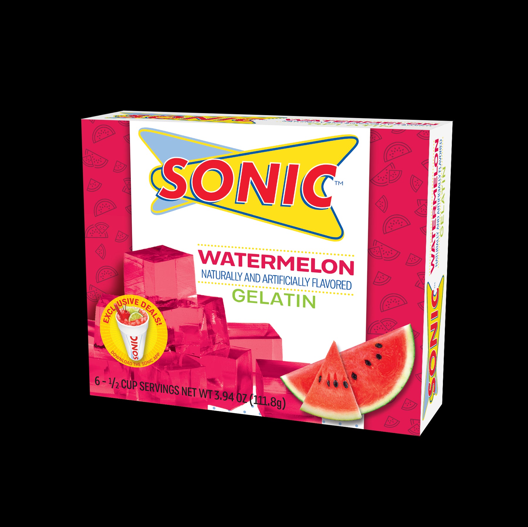 Sonic Gelatin, Watermelon, 3.94 OZ