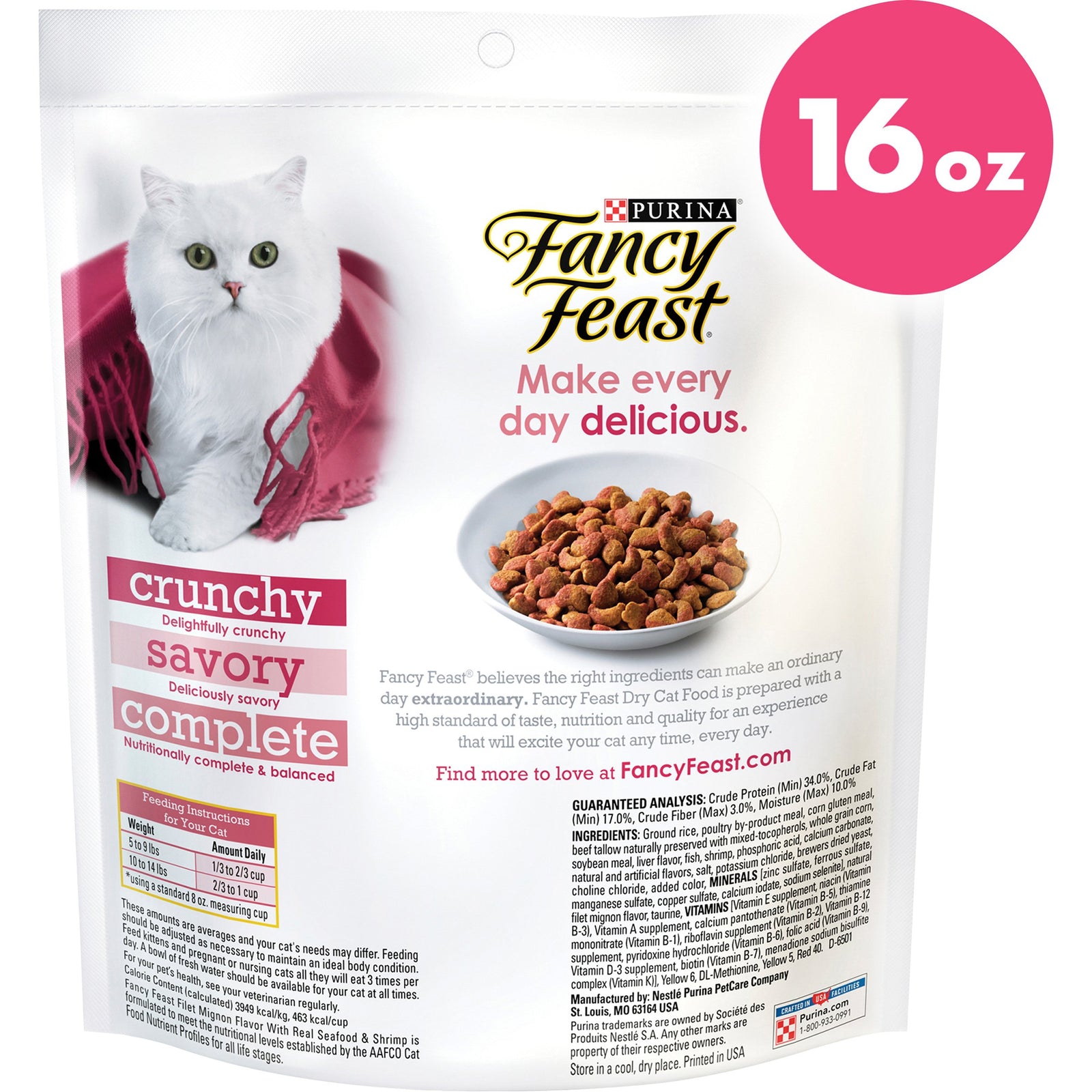 Purina Fancy Feast Filet Mignon Flavor With Real Seafood & Shrimp Dry ...